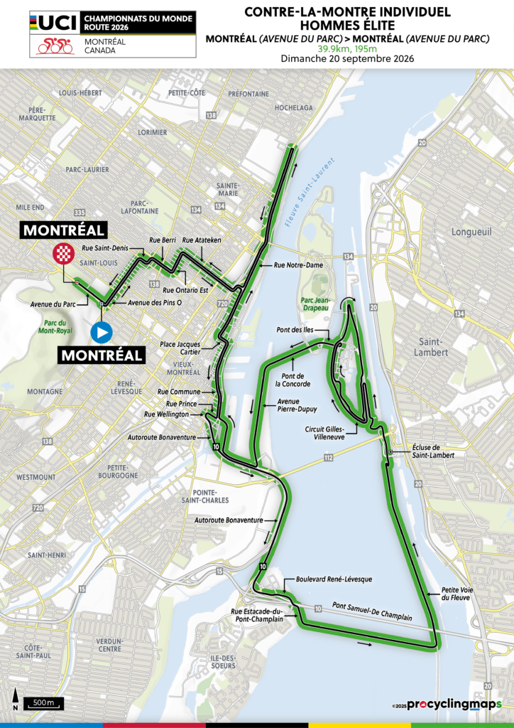 Montréal 2026 dévoile tous les parcours des Championnats du Monde Route ...